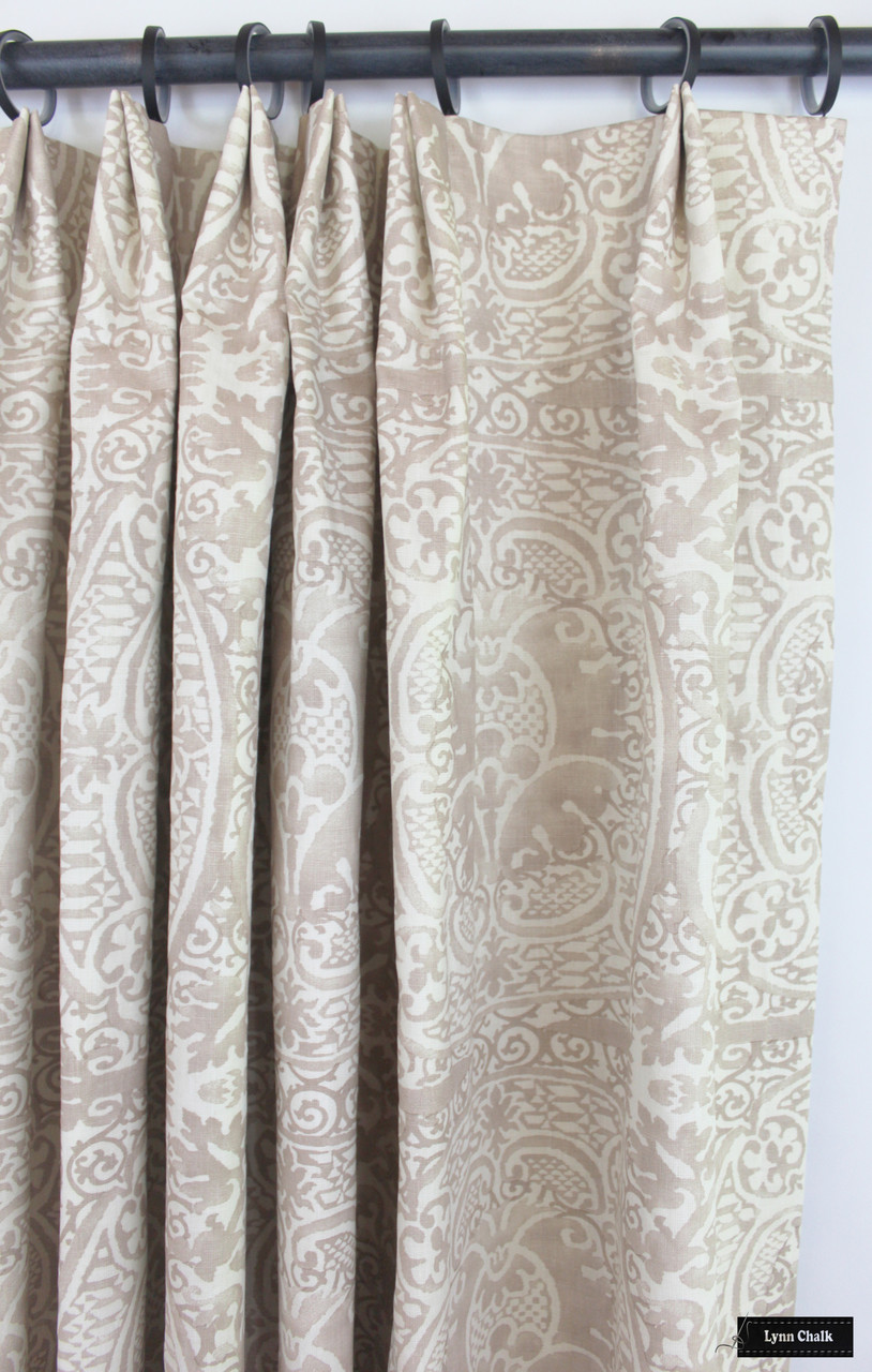 Quadrille Happy Garden Custom Drapes (Shown in Lavender on White ...