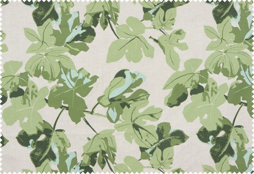Peter Dunham Fig Leaf Roman Shades in Original on White (also comes in ...