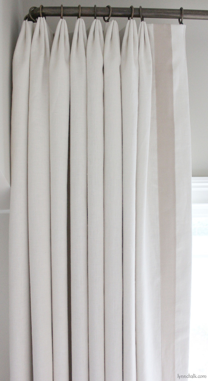Custom Euro Pleated Drapes in Kravet Dublin Linen with Samuel & Sons ...