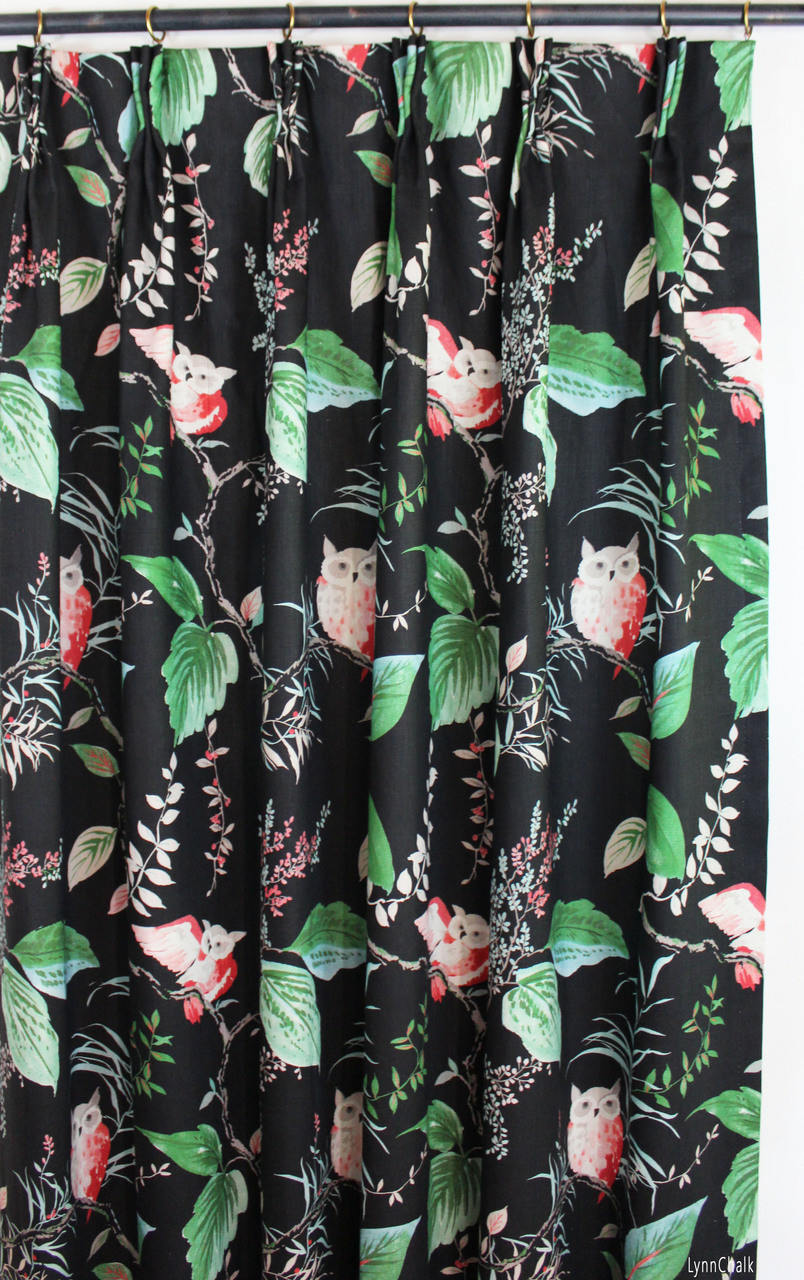 Lee Jofa/Kravet OWLISH Custom Drapes (shown in Multi-comes in 4 colors)