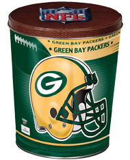 3 Gallon Green Bay Packers Popcorn Tins
