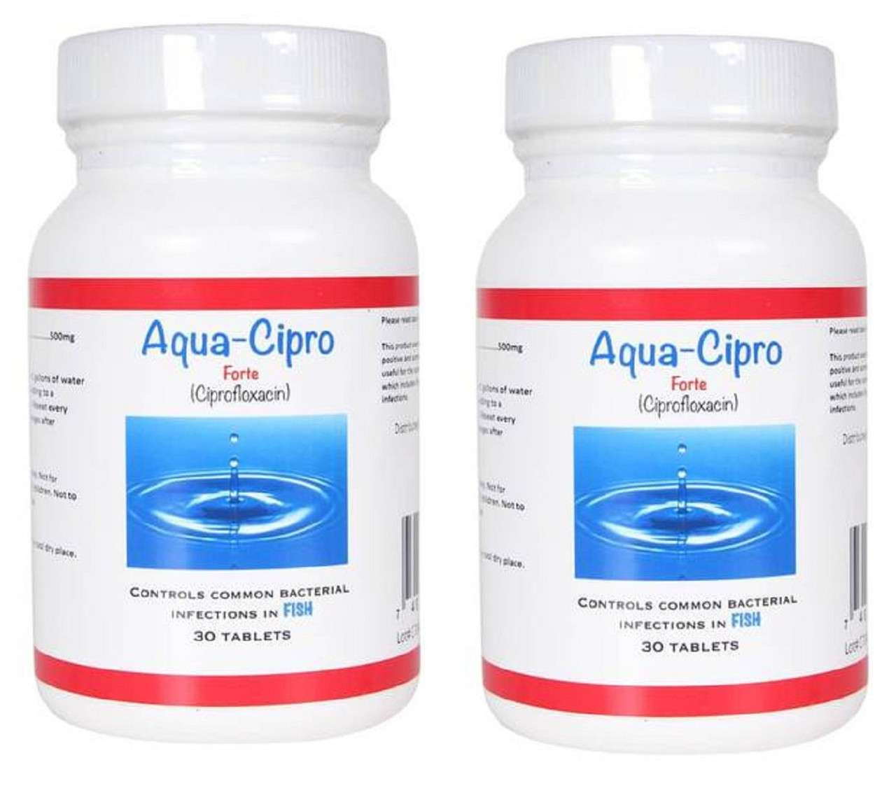 Fish Flox Forte - Aqua Cipro Ciprofloxacin 500mg - 2 Pack