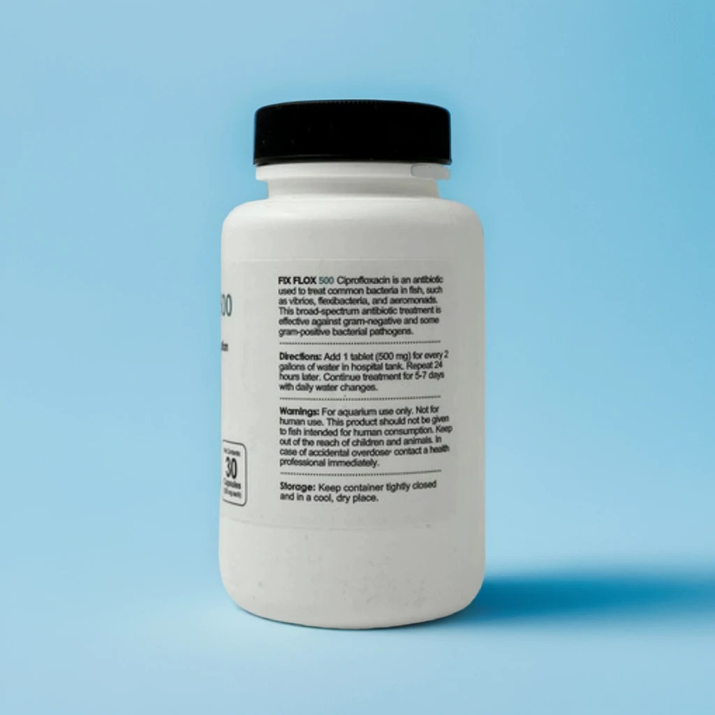 Aqua Cipro Ciprofloxacin 500mg 30 Capsules - Fish Antibiotic