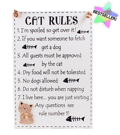 Cat Rules Sign