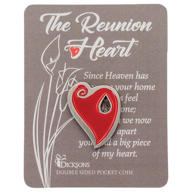 The Reunion Heart Double Sided Pocket Coin