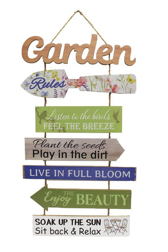 Wall Decor Garden Direction Sign