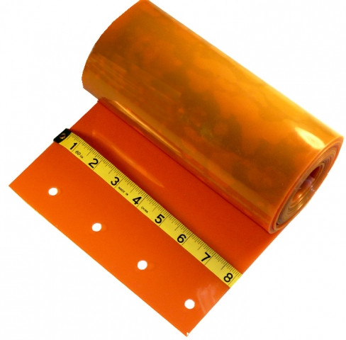 SAFETY ORANGE - Single Replacement Strip - 8" x 120" - Refrigeration ...