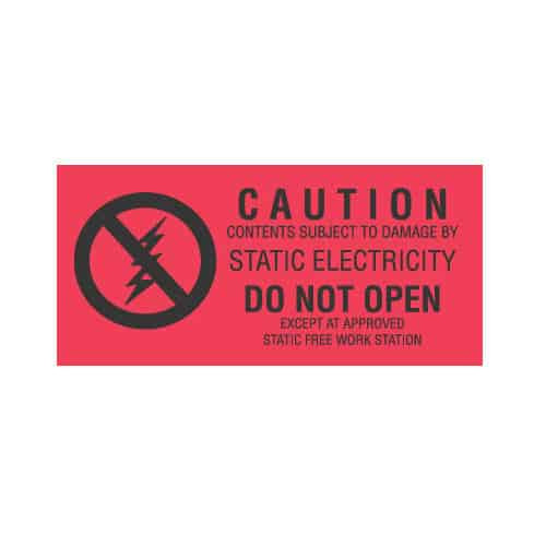 "Caution Contents Subject To Damage ... Approved Static Free ...