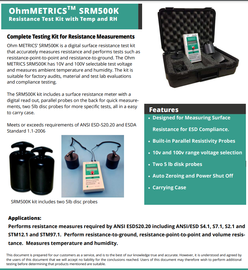 SRM With Rh, Temp, 5 Weights, Case - SRM500K | statictek.com ...