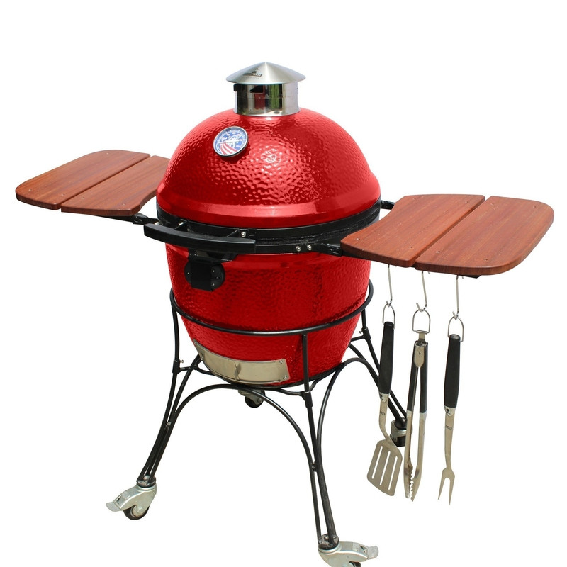 Kamado Joe Flip Up Side Mates | Side Shelves for Kamado Joe | Wooden ...