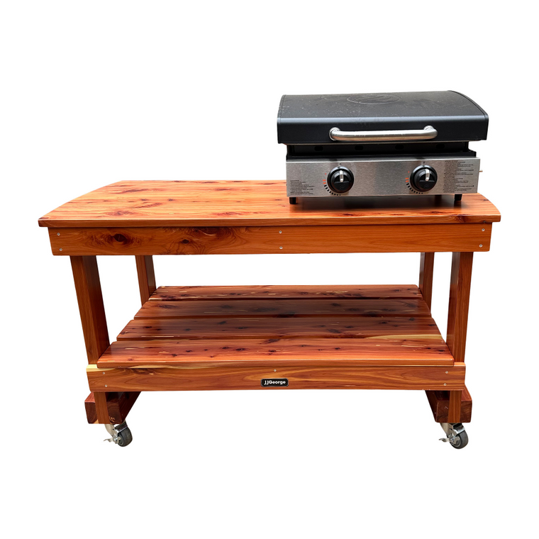 JJGeorge Outdoor Food Prep Table | Pizza Oven Table | 22" Blackstone ...