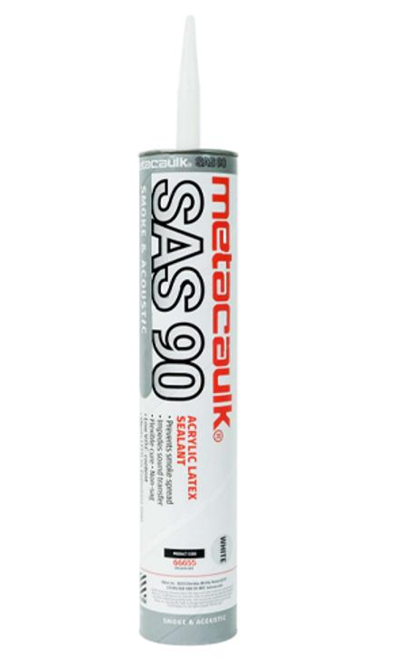 28 oz. Metacaulk Smoke & Acoustic Sealant 90, White - Case of 12 - ToolPro