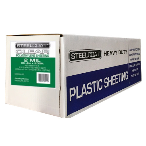 8 ft. 4 in. x 200 ft. Heavy Duty 2 Mil Clear Poly Sheeting - ToolPro