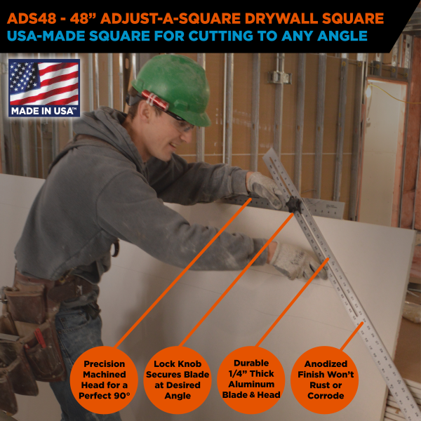 48 in. Adjust-A-Square Aluminum T-Square - ToolPro