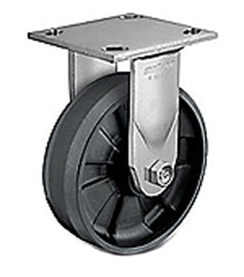 8 in. x 2 in. Rigid Rubber Drywall Cart Caster - ToolPro