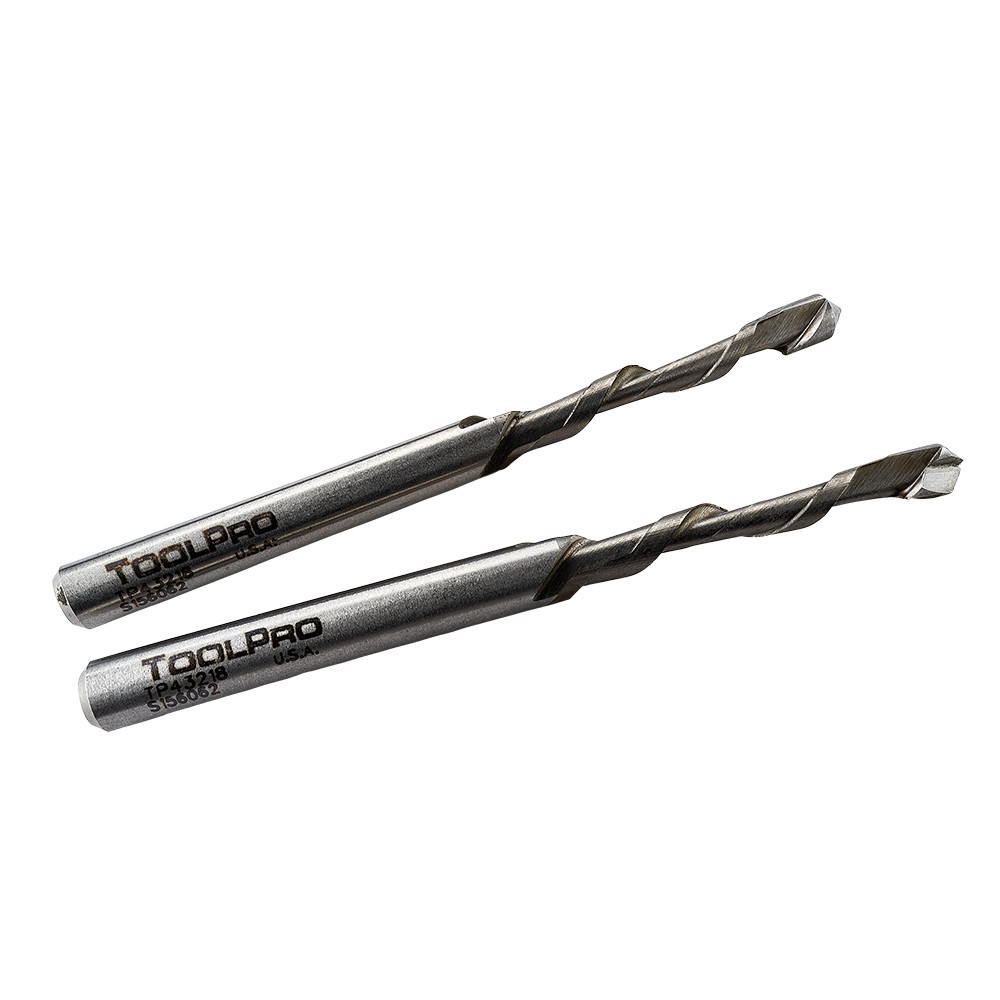 3/16 in. Piloted Down Spiral Cutout Bit - 2 Pack - ToolPro