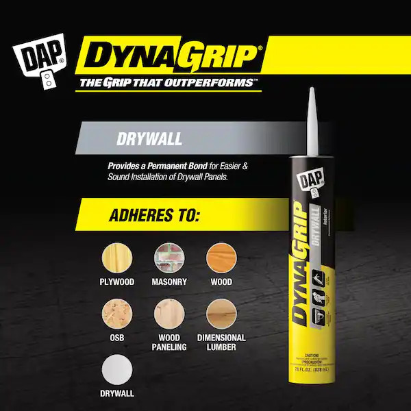 28 oz. DynaGrip Drywall Construction Adhesive - Case of 12 - ToolPro