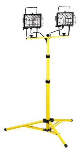 Quartz Halogen Worklight, 1000watts, telescoping, dual head - ToolPro