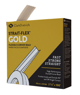 2-1/2 in. x 100 ft. Strait-Flex Gold Flexible Corner Bead - Box of 10 ...