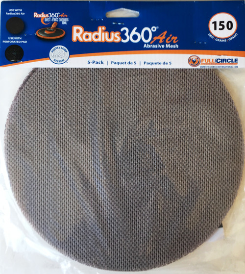 9 in. 150 Grit Radius 360 Air Abrasive Mesh Sanding Discs (25-Pack ...