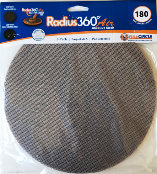 9 in. 180 Grit Radius 360 Air Abrasive Mesh Sanding Discs (25-Pack ...