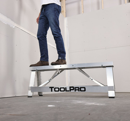 18 in. to 30 in. Adjustable Aluminum Walk-Up Bench - ToolPro