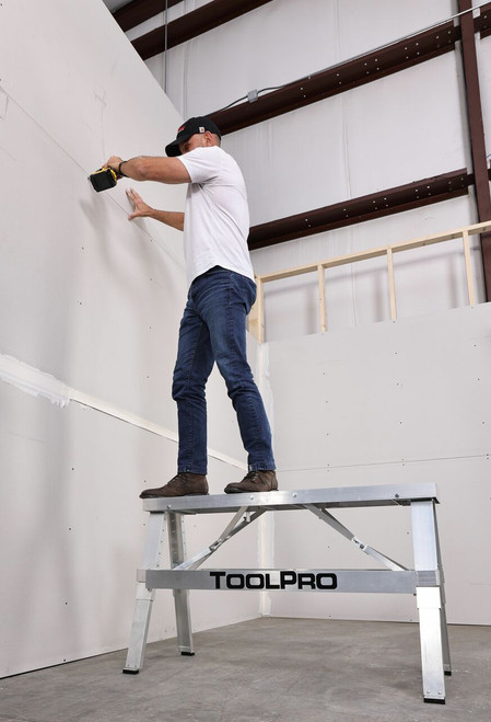 18 in. to 30 in. Adjustable Aluminum Walk-Up Bench - ToolPro