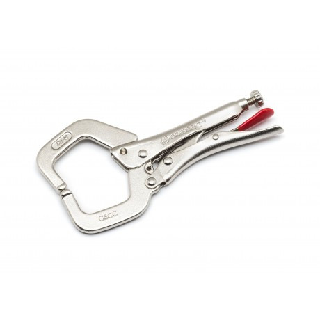 6 in. Locking C-Clamp with Regular Tips - ToolPro