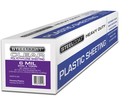 20 ft. x 100 ft. Heavy Duty 6Mil Clear Poly Sheeting - ToolPro