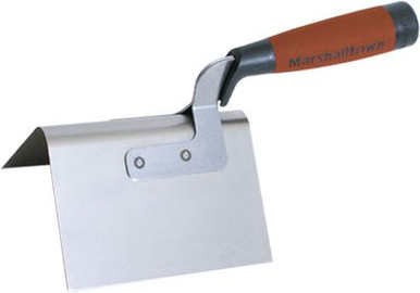 5 in. x 3-1/2 in. Bullnose Outside Corner Trowel with DuraSoft Handle - ToolPro
