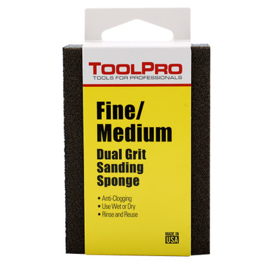 Fine/ Medium Dual Grit Sanding Sponge - ToolPro