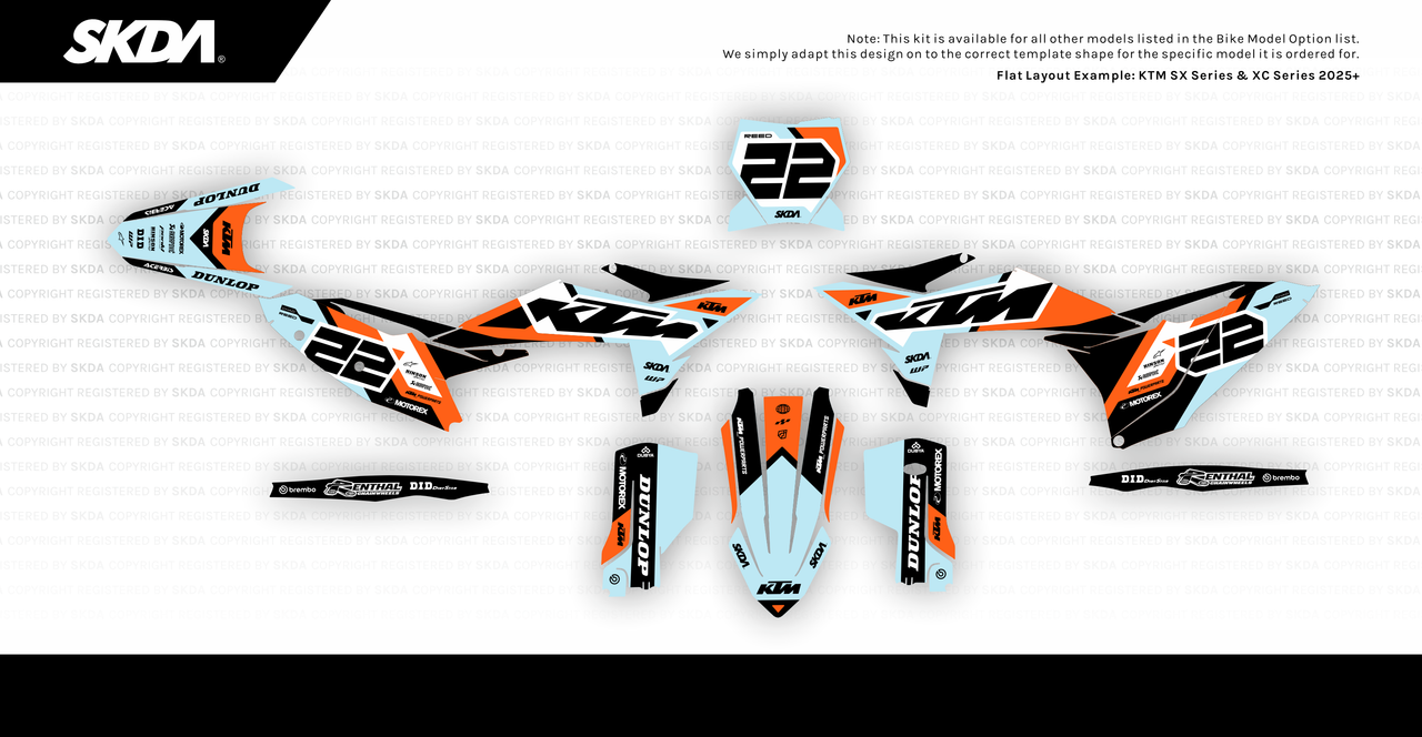 ORBIT Blue KTM Full Graphics Kit - SKDA - AU Store