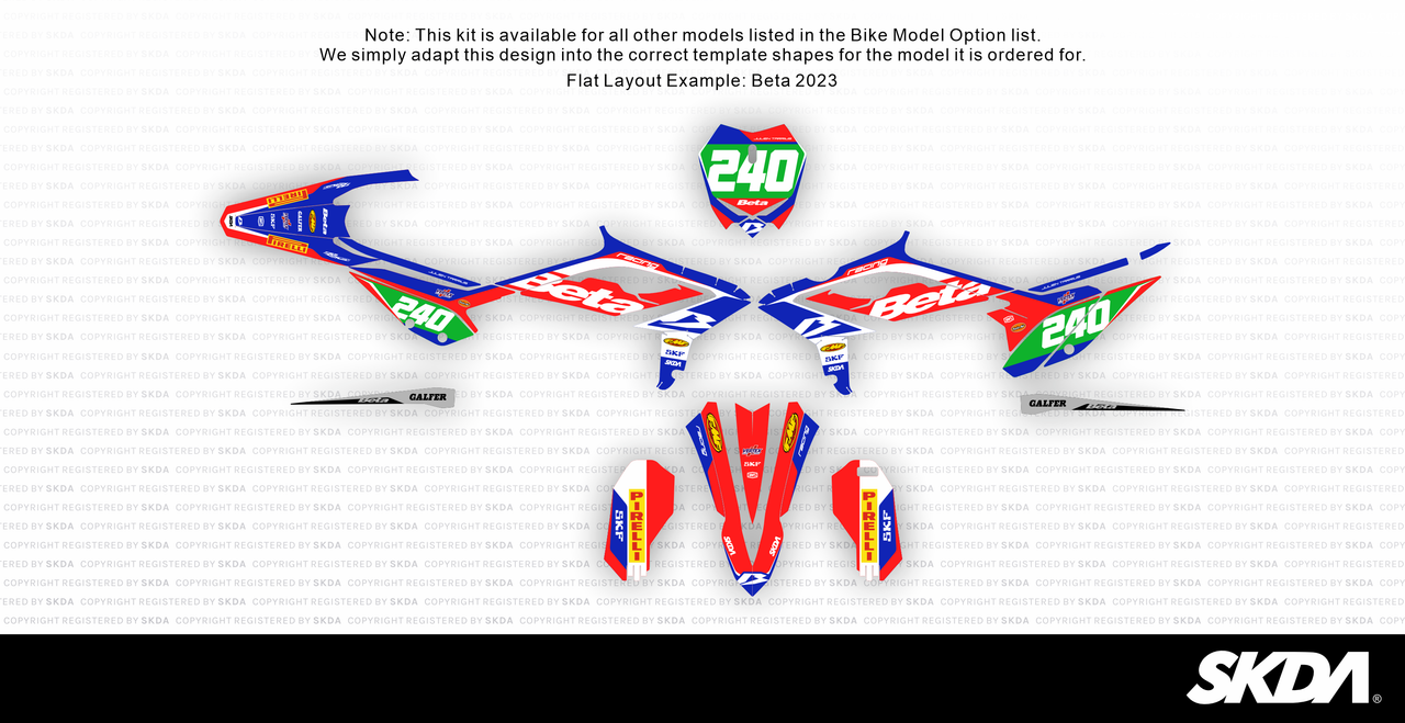 JT REPLICA Beta Full Graphics Kit - SKDA - AU Store