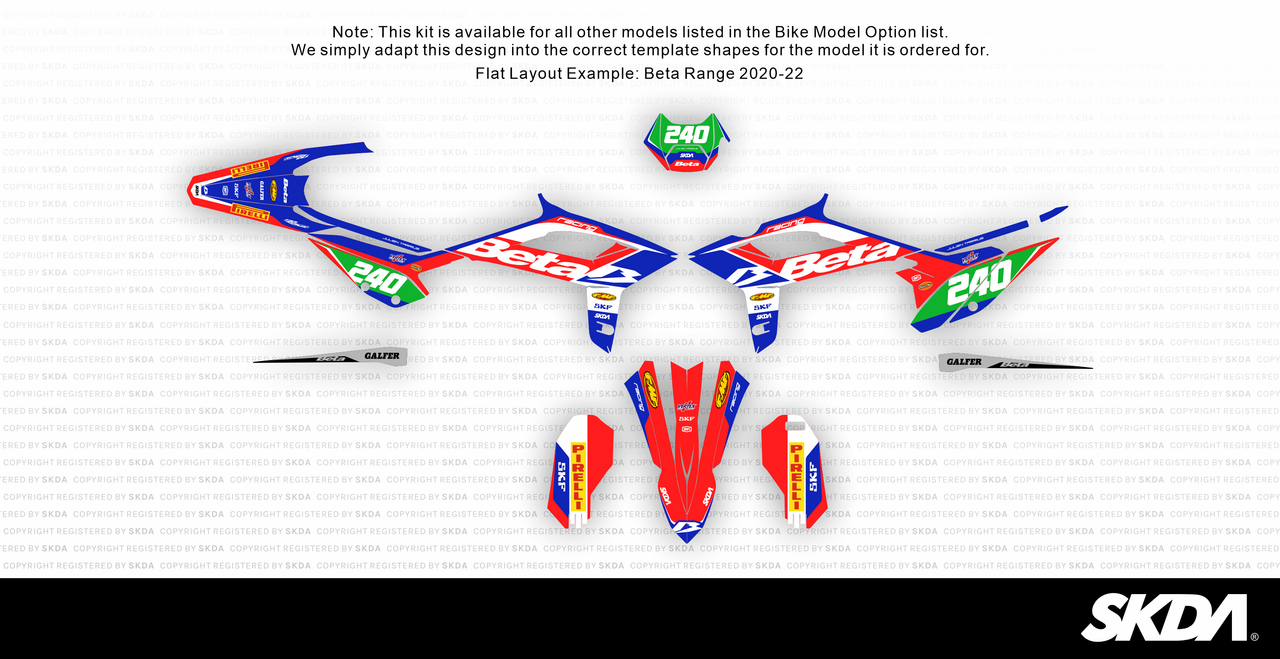 JT REPLICA Beta Full Graphics Kit - SKDA - AU Store