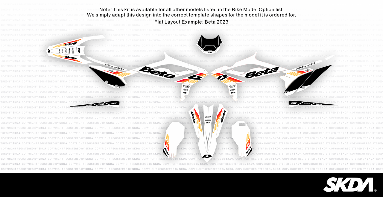 HERITAGE Wht/Red Beta Full Graphics Kit - SKDA - AU Store