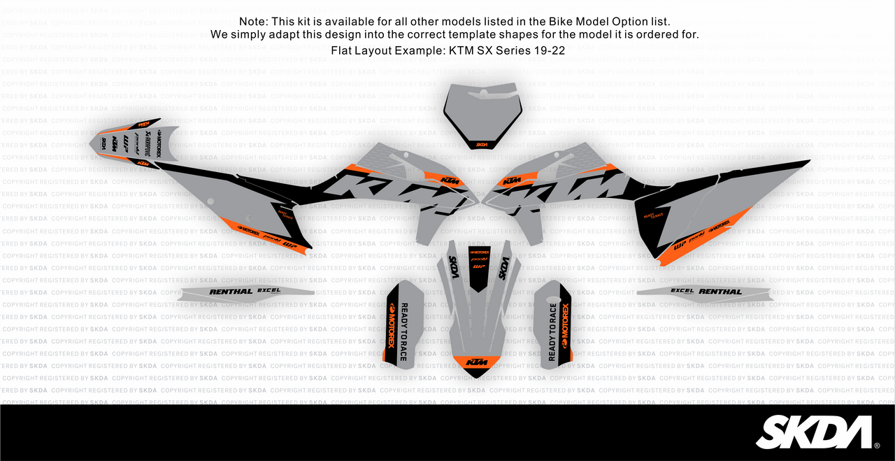 CURE Grey/Blk KTM Full Graphics Kit - SKDA - AU Store