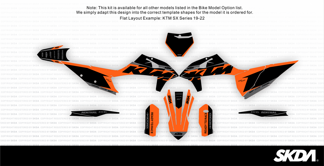 CURE Blk/Org KTM Full Graphics Kit - SKDA - AU Store