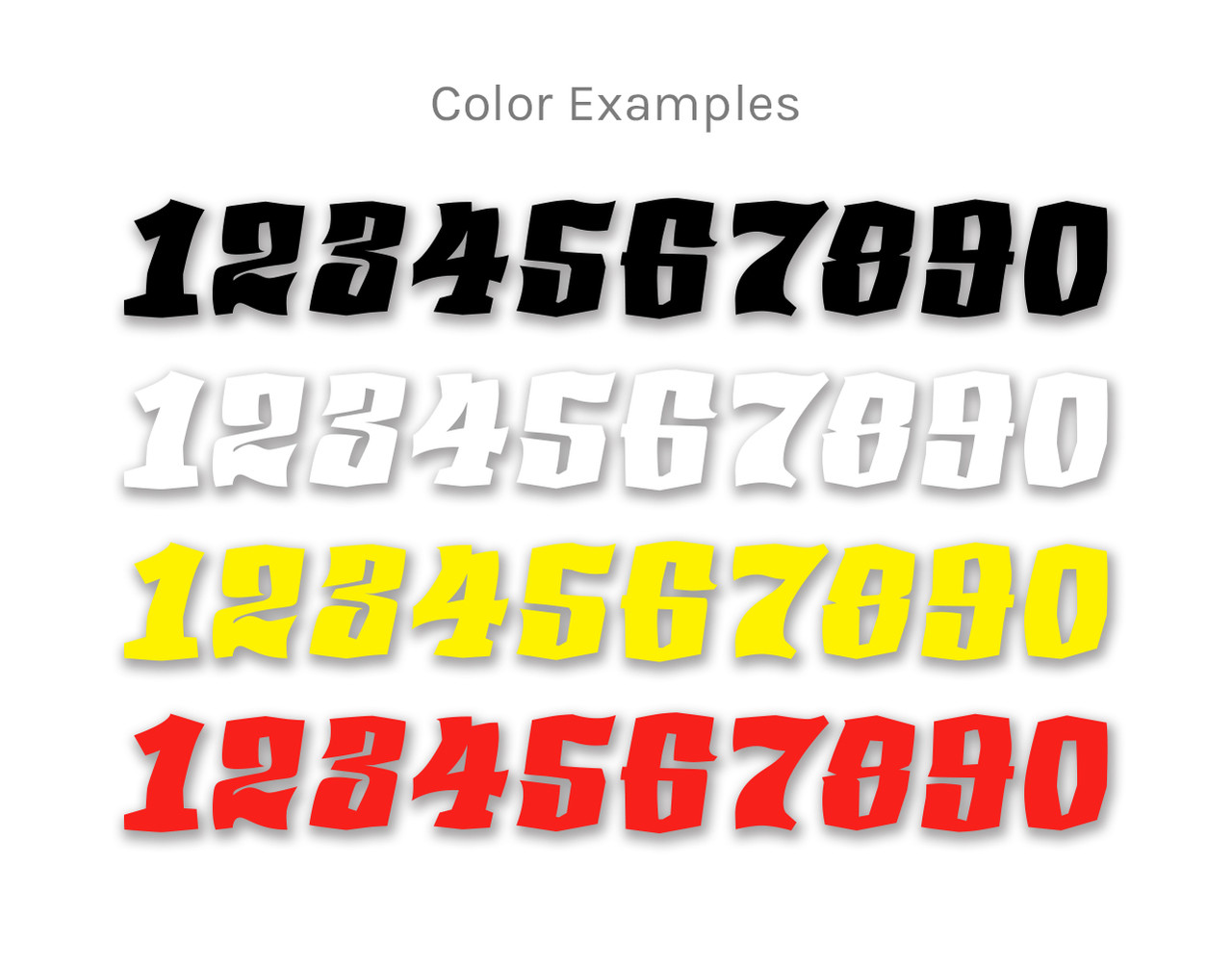 HILLS Style Individually Cut Out Numbers - Pack of 3pcs - SKDA - AU Store