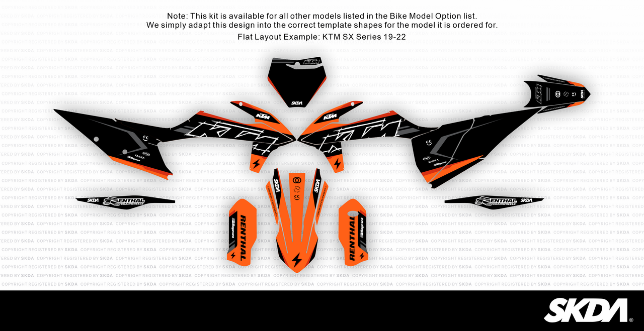 GRIND Blk/Org KTM Full Graphics Kit - SKDA - AU Store