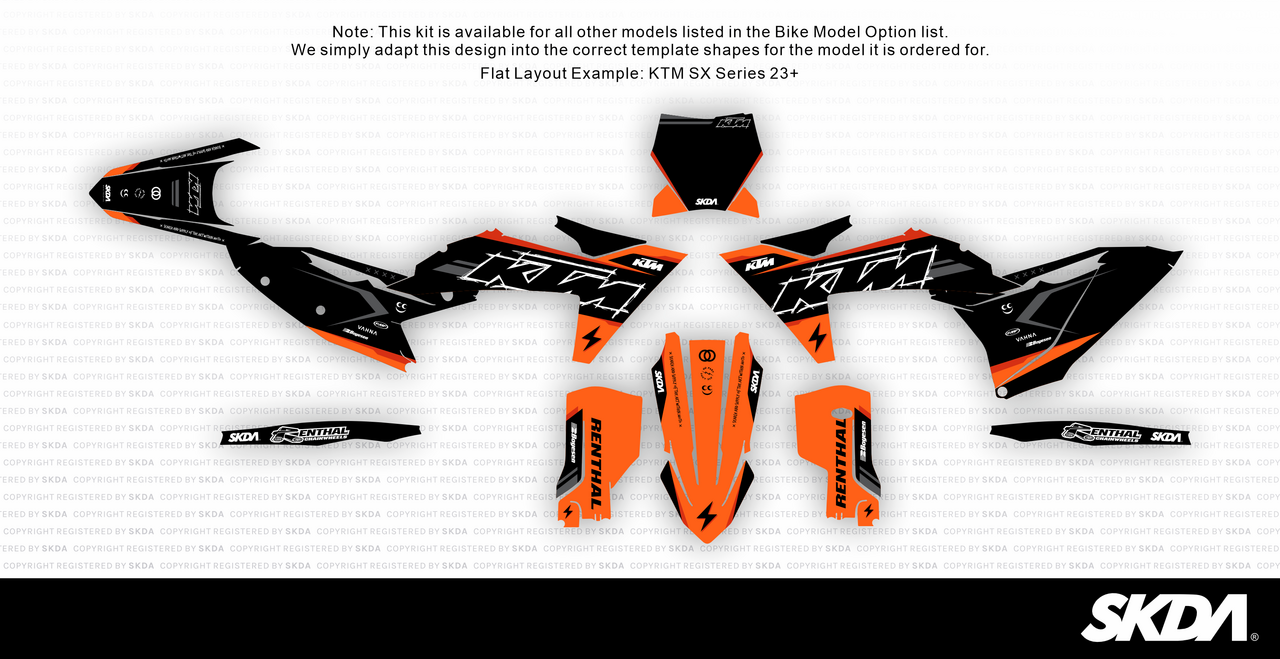 GRIND Blk/Org KTM Full Graphics Kit - SKDA - AU Store