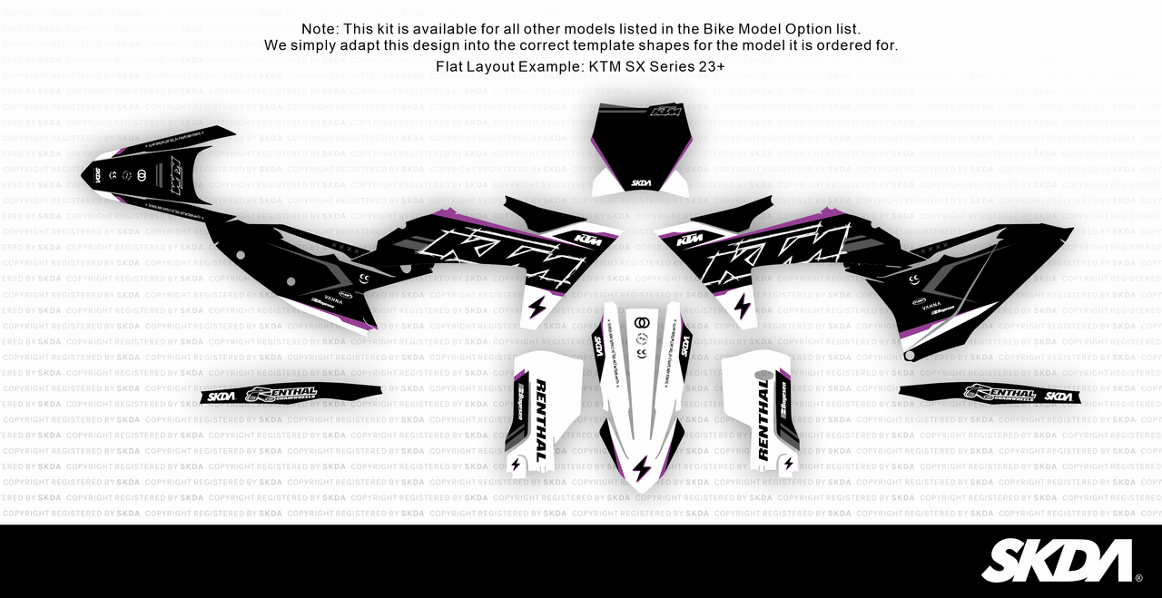 GRIND Blk/Wht KTM Full Graphics Kit - SKDA - AU Store