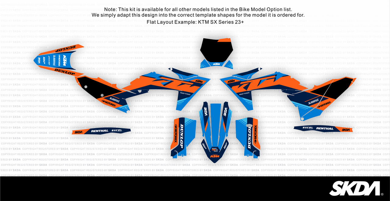 RIFT Org/Navy KTM Full Graphics Kit - SKDA - AU Store