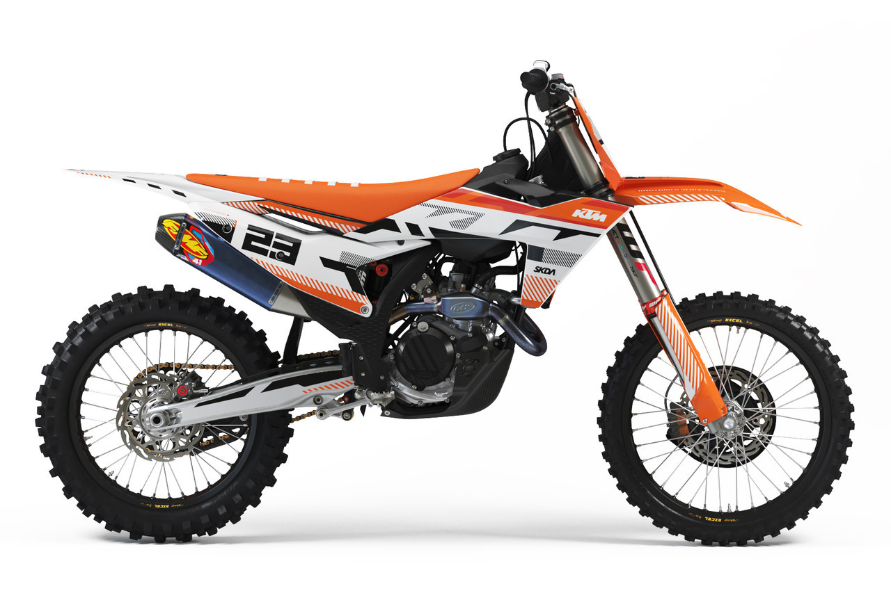 VOLT Wht/Org KTM Full Graphics Kit - SKDA - AU Store