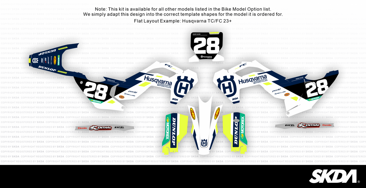 LEAD Navy Husqvarna Full Graphics Kit - SKDA - AU Store