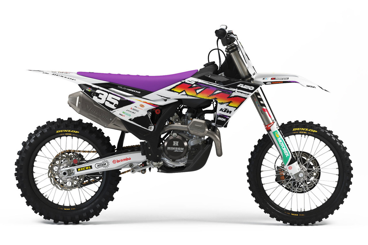 NINETYFIVE White KTM Full Graphics Kit - SKDA - AU Store