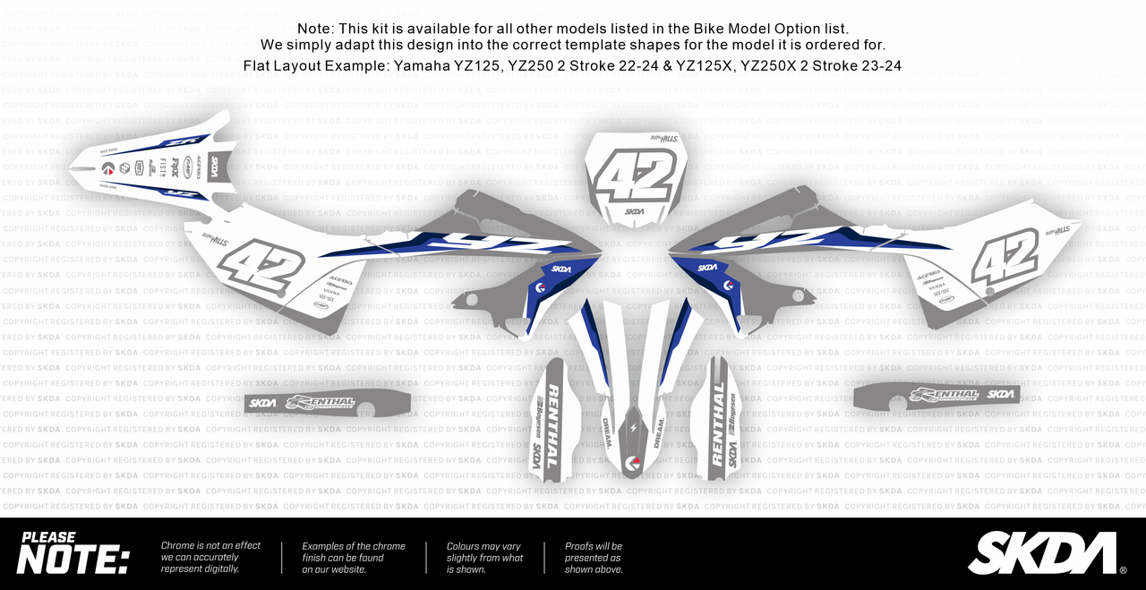 METAL CHROME YZ Full Graphics Kit - SKDA - AU Store