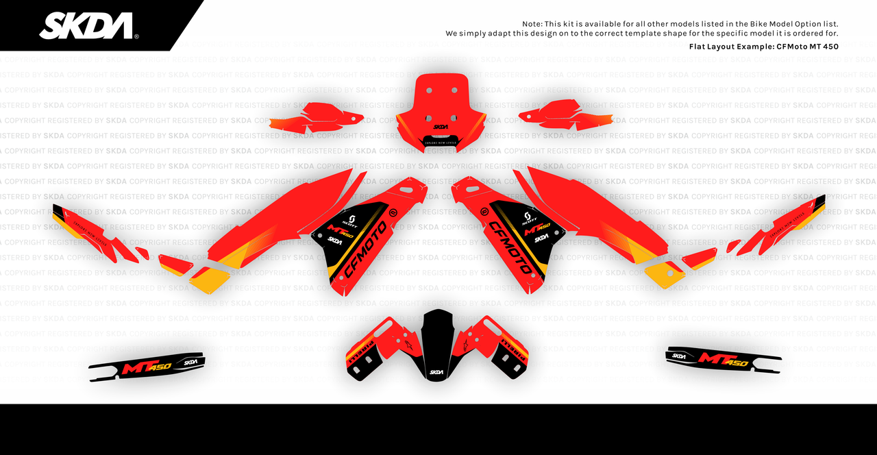 LEAGUE Red 450MT Full Graphics Kit