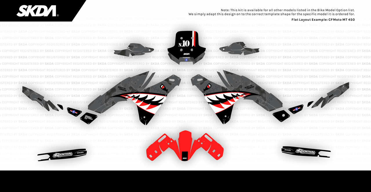 MARINE Grey 450MT Full Graphics Kit