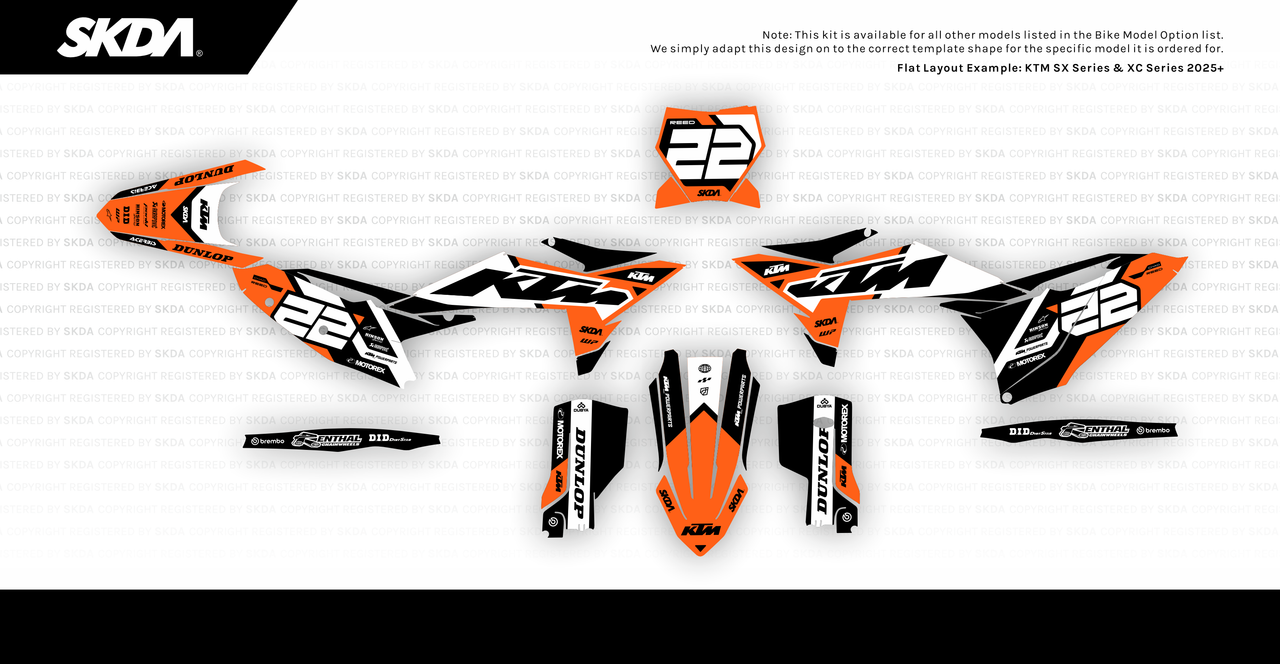 ORBIT White KTM Full Graphics Kit - SKDA - AU Store