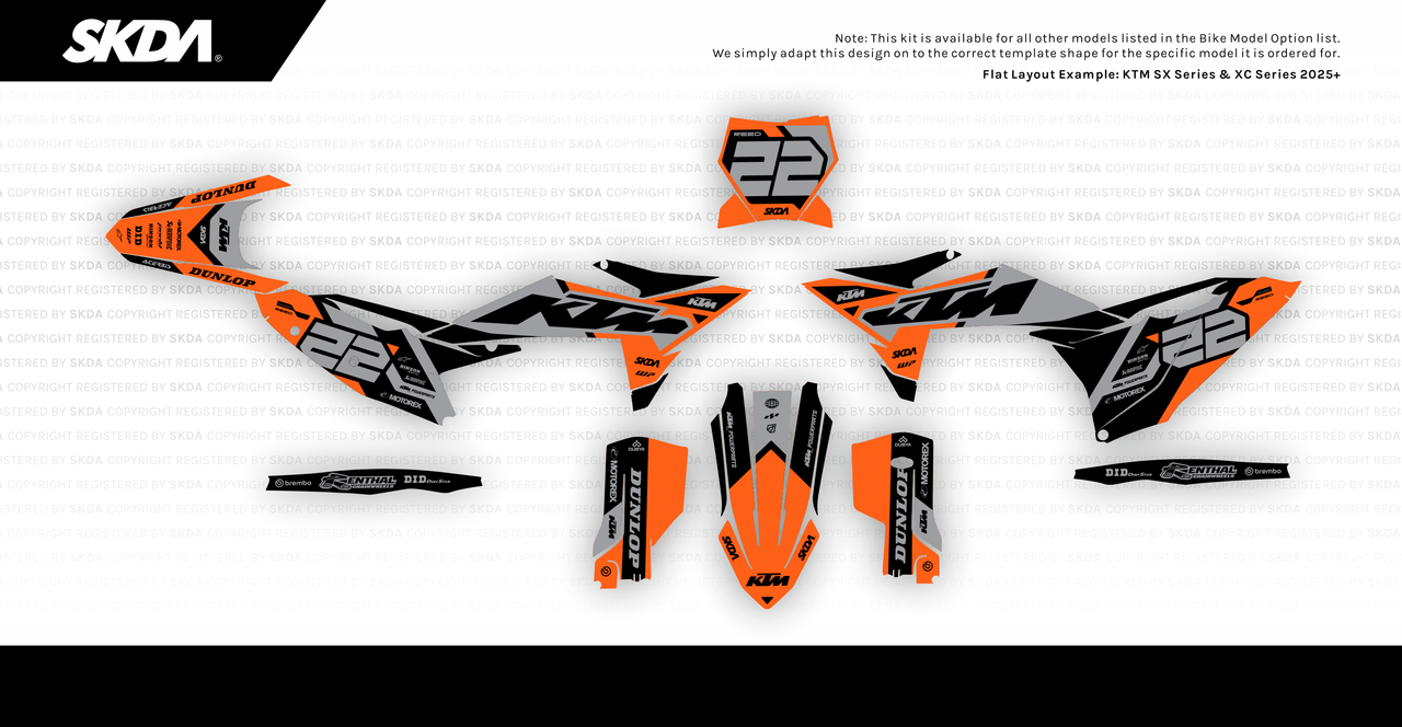 ORBIT Grey KTM Full Graphics Kit - SKDA - AU Store